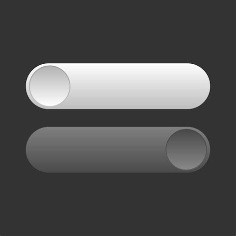 Premium Vector Black And White Blank Button Set