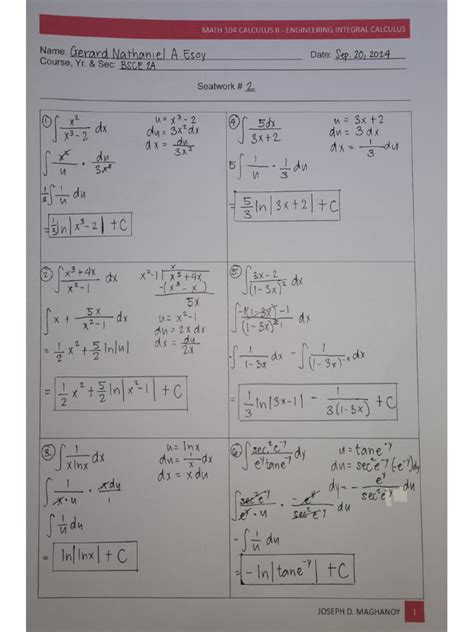 Integral Practice Pdf