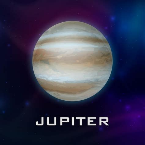 Premium Vector Planet Jupiter Vector 3d Realistic Space Planet In Space Starry Sky Galaxy