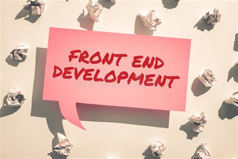 sign displaying front end development word for altering data to graphical interface for user to