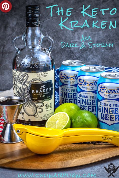 Keto Kraken Rum Cocktail Aka Dark And Stormy Recipe Rum Cocktail