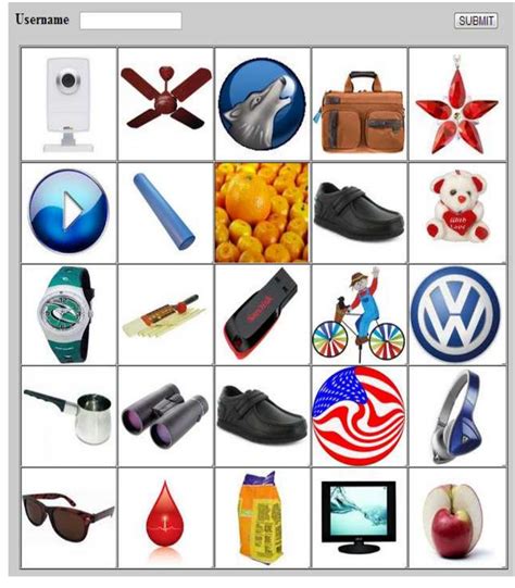 Figure 1 A New Graphical Password Combination Of Recall