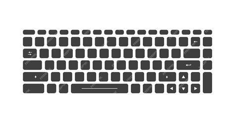Premium Vector Black Keyboard Keys Isolated Vector Illustration