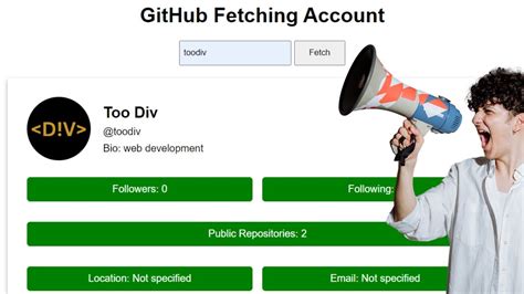 Html Css Js Github Fetching Account Project Toodiv Youtube