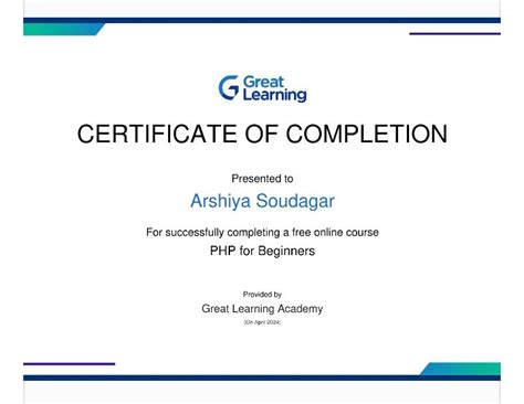 Arshiya Soudagar On Linkedin Greatlearning Onlinecourse Learning