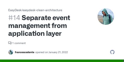 Separate Event Management From Application Layer Issue Easydesk Easydesk Clean