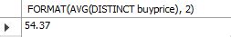 MySQL AVG