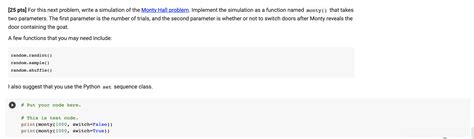 Solved 25 Pts For This Next Problem Write A Simulation Of