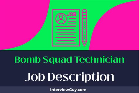 Bomb Squad Technician Job Description Updated For 2025