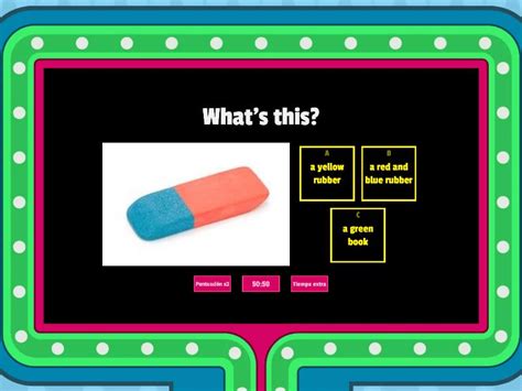 School Objects And Colours Gameshow Quiz