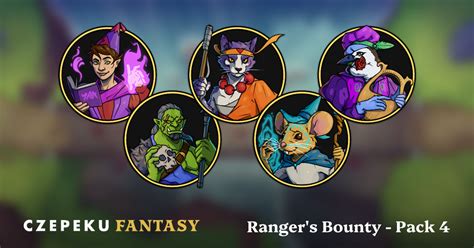 Rangers Bounty Pack 4 Token Pack Hand Drawn Fantasy Rpg Tokens By Czepeku