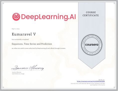 Completed Tensorflow Sequences Time Series And Prediction Course