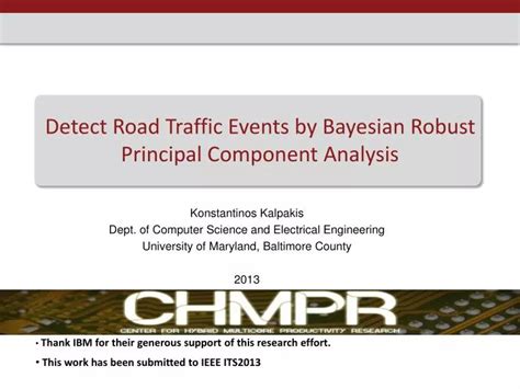 PPT Detect Road Traffic Events By Bayesian Robust Principal Component Analysis PowerPoint
