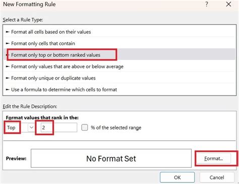 Excel Top Bottom Rules