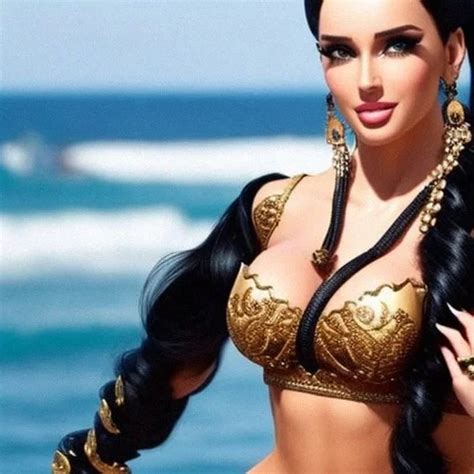 Ai Art Generator A Gorgeous Amy Anderssen With Perfect Abs As A Skimpy