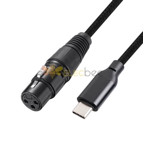 三芯卡農母轉type C公電腦筆記本接動圈式麥克風錄音線2米