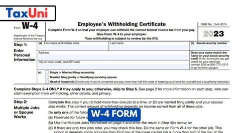 W4 Exemptions 2025 W 4 Forms