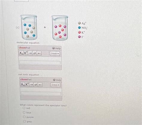Molecular Equation Chempad Xx 1 Net Ionic Equation