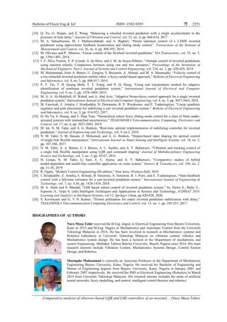 Comparative Analysis Of Observer Based LQR And LMI Controllers Of An Inverted Pendulum PDF