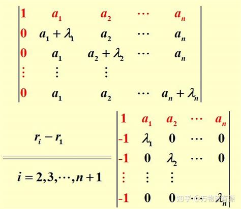 几个特殊行列式的计算 知乎
