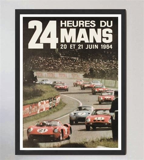1964 Le Mans 24 Hours Original Vintage Poster For Sale At 1stdibs
