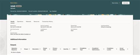 Work Order Details In Redwood Ui — Cloud Customer Connect