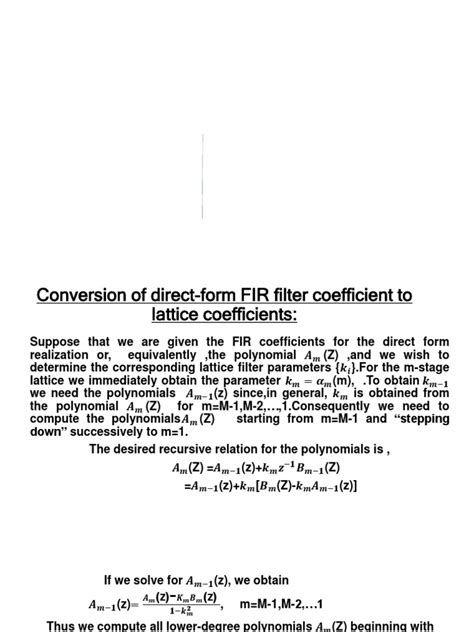 Dsp Theory Pdf Polynomial Recurrence Relation