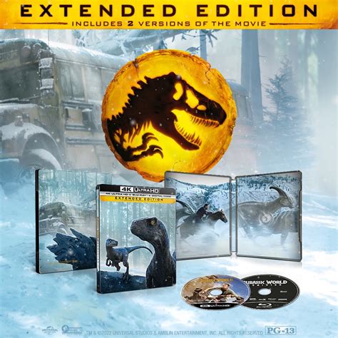 Jurassic World Dominion Extended Version 4k Ultra Hd Steelbook Its
