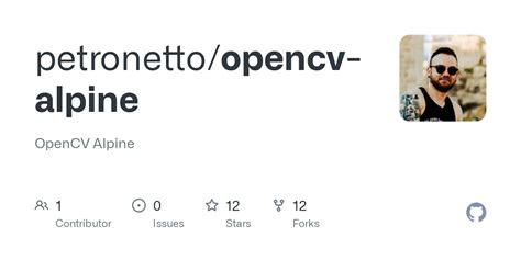 Github Petronettoopencv Alpine Opencv Alpine