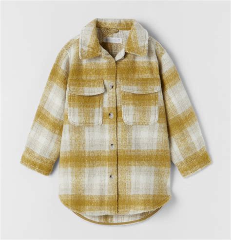 Куртка рубашка в клетку для девочки Zara 122 размер желтая 5854729515 от продавца Lac в