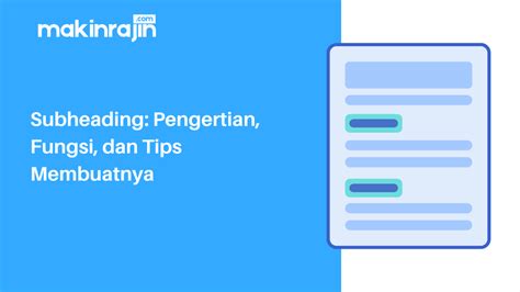Apa Itu Subheading Pengertian Fungsi Dan Tips Membuatnya