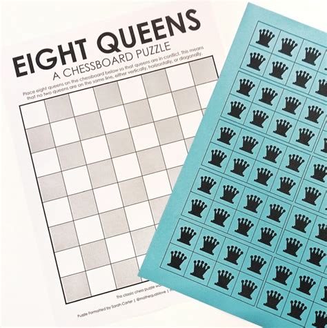 8 Queens Puzzle Free Printable Pdf For The Classroom