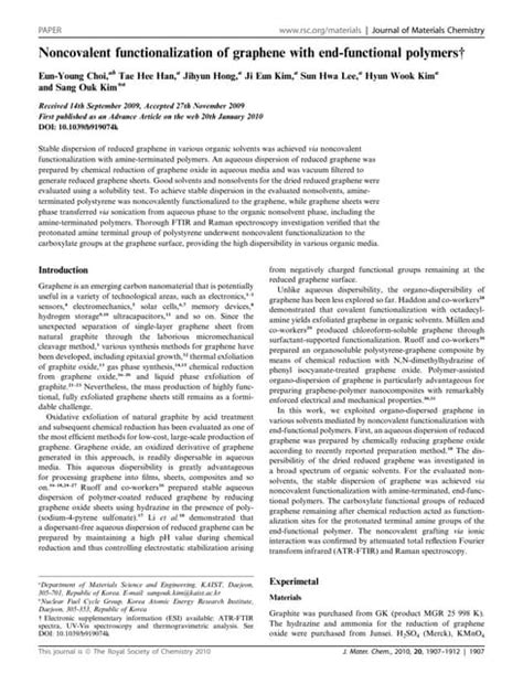55noncovalent Functionalization Of Graphene With End Functional