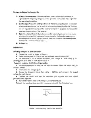 Operational Amplifiers Lab An Operational Amplifier Or Op For Short Is Fundamentally A