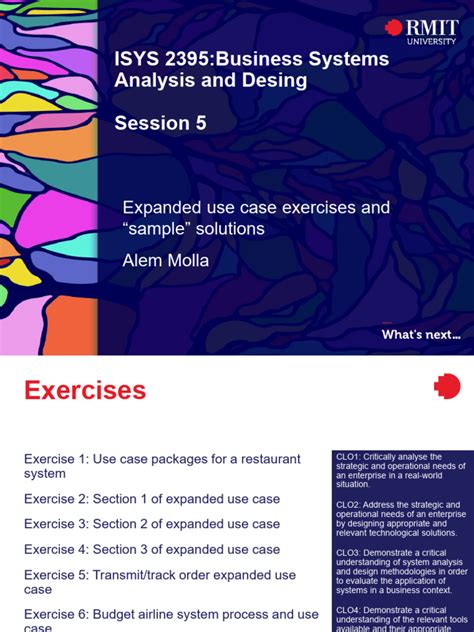 Isys2395 Session 5 Expanded Use Case Exercises And Solutions Pdf Menu Waiting Staff Isys2395 Session 5 Expanded Use Case Exercises And Solutions Pdf Menu Waiting Staff
