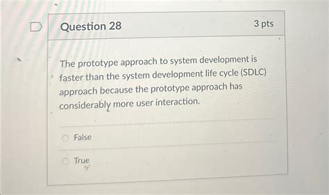 Solved Question 283 ﻿ptsthe Prototype Approach To System