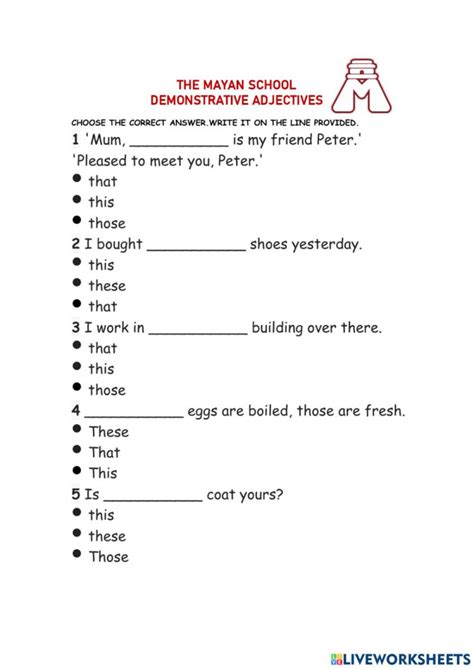 Common And Proper Adjectives Worksheet Grade 5