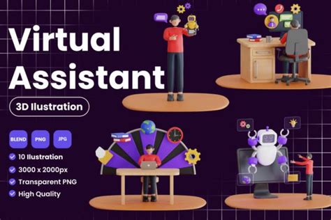 3d Virtual Assistant Pack Graphic By Novia99design · Creative Fabrica