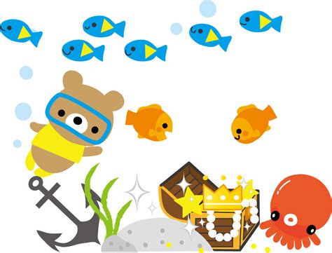 かわいい 海 の 中 イラスト