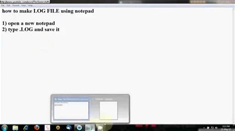 How To Make Log File Using Notepad Youtube