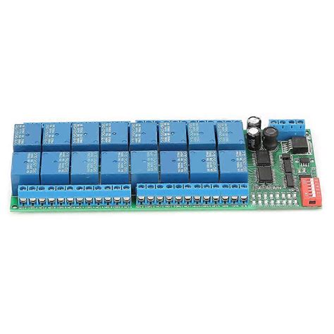 DC 12V 16 Channel MODBUS RTU RS485 Relay Module Board PLC Controller Serial Port Switch Fruugo CA