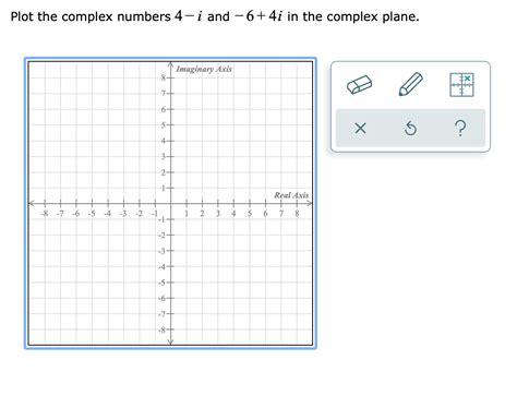 answered plot the complex numbers 4 i and 6 4i in the complex plane