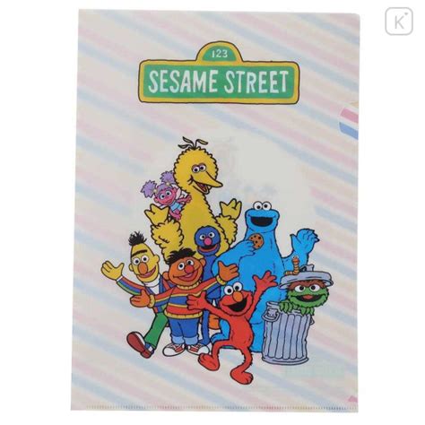 Japan Sesame Street A4 Clear File Folder Friends Kawaii Limited