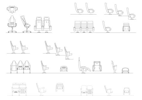 Chair Autocad Blocks 1080x760