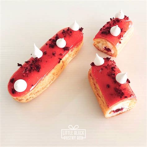 Eclairs Authentic French Eclairs Delivery Little Black Pastry Box