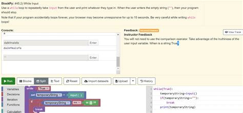 Solved Blockpy 452 While Input Use A While Loop To