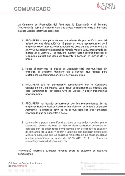 M Xico Peruanos Estar An Desaparecidos Por Paso Del Hurac N Otis
