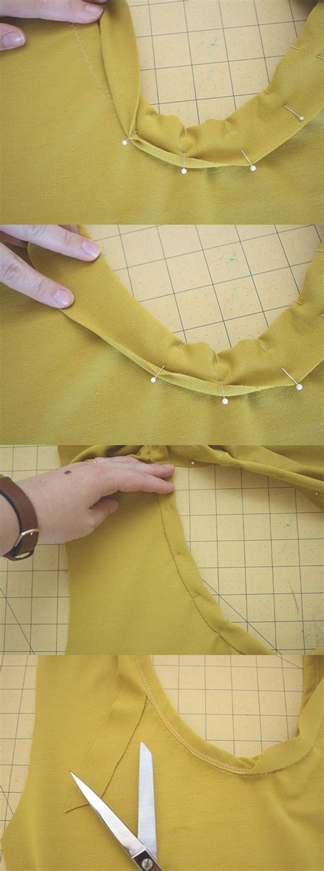 How To Sew Knit Neckline Binding Standard Method Sewing Techniques Sewing Hacks Sewing For
