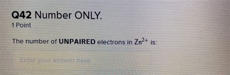 Solved Q42 Number Only 1 Point The Number Of Unpaired