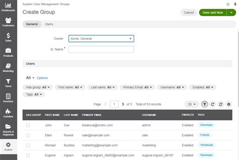 Configure User Groups In The Back Office Orocommerce Orocrm And